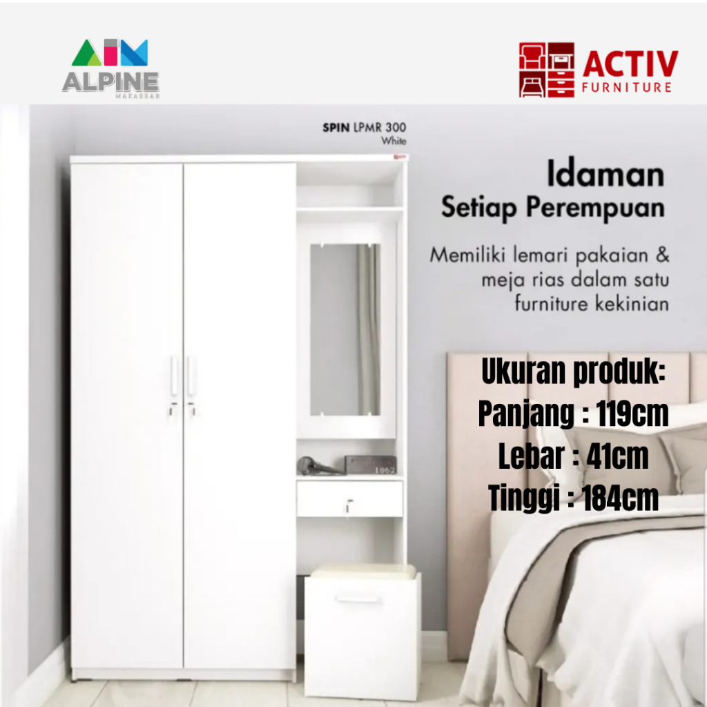 Jual ACTIVE LEMARI PAKAIN/LEMARI BAJU (FREE PENGANTARAN WILAYAH ...