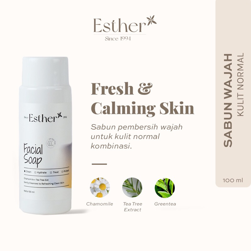 Jual Esther Facial Soap - Facial Wash For All Skin Type Face Wash Sabun Cuci Muka Pembersih ...