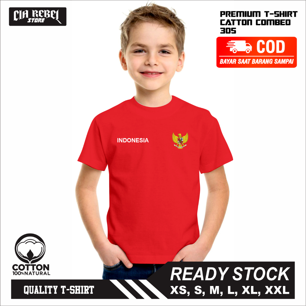 Jual Kaos Baju Anak Garuda Indonesia Hut Kemerdekaan | Shopee Indonesia