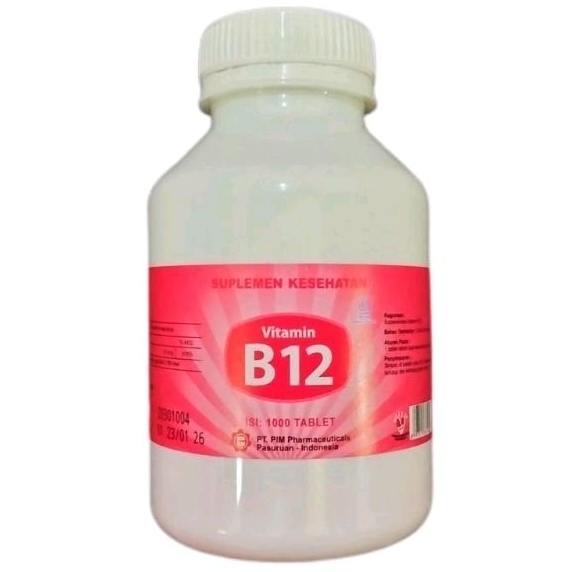 Jual VITAMIN B12 10mcg - PIM (1000's /Botol) | Shopee Indonesia