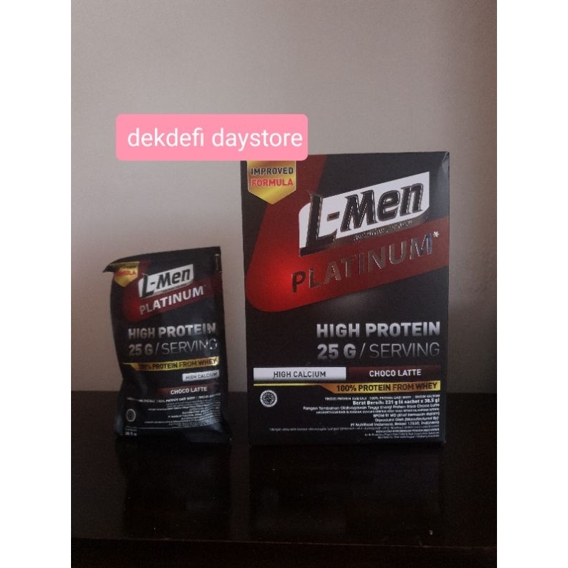Jual L-Men Platinum || L Men High Protein 201gr (isi 6 Sachet x 33.5 gr ...