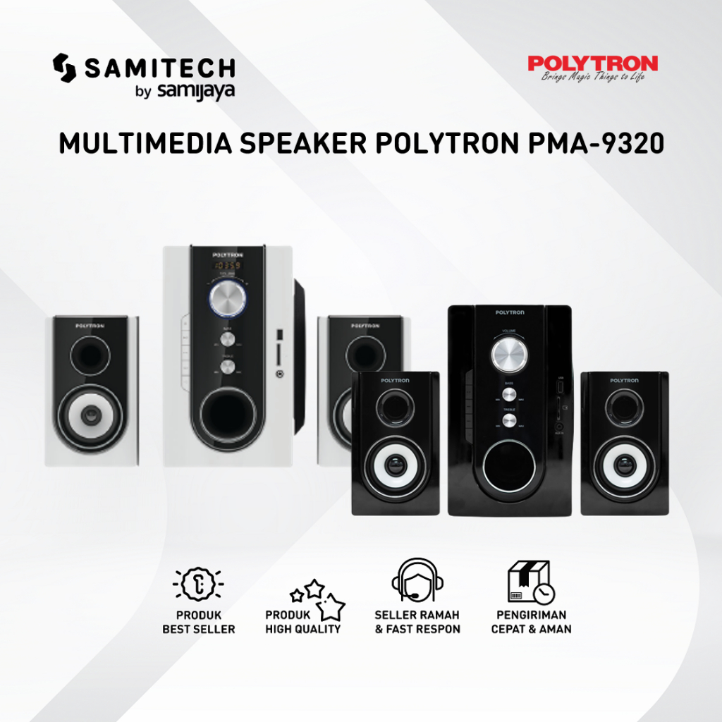 Jual MULTIMEDIA SPEAKER POLYTRON PMA-9320 9320 FM RADIO - BLACK ...