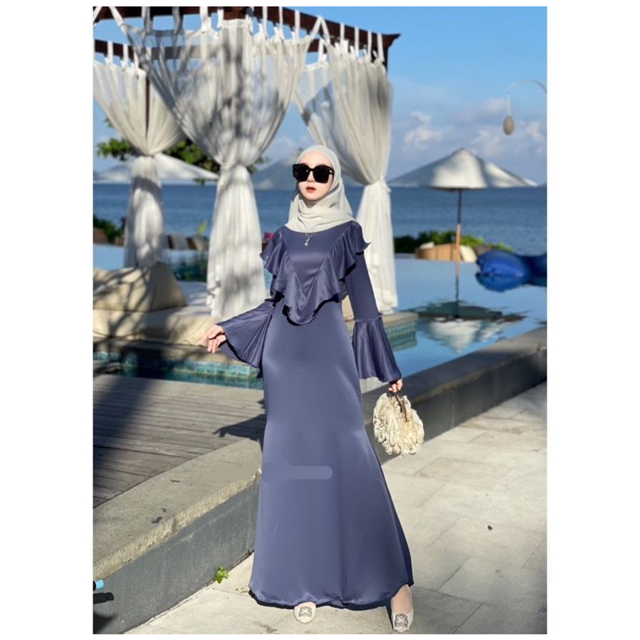 Jual SAKURA DRESS MATT SATIN VELVET LD SAMPAI 120CM (M, L, XL, XXL ...