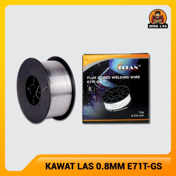 Jual TITAN Kawat Las Mig Co2 0,8mm 1 Kg Tanpa Gas / Gasless Flux Core Wire 0,8mm | Shopee Indonesia