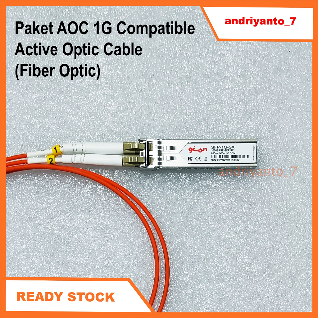 Jual Paket AOC 1G 1 Meter Compatible Cisco Mikrotik TP-Link D-Link ...