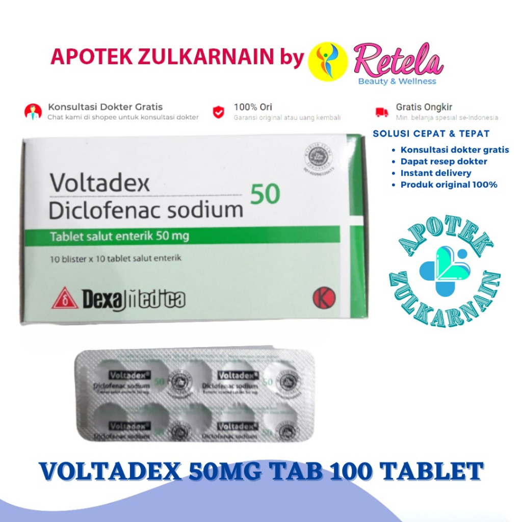 Jual Voltadex 50Mg Tab 100`S | Shopee Indonesia