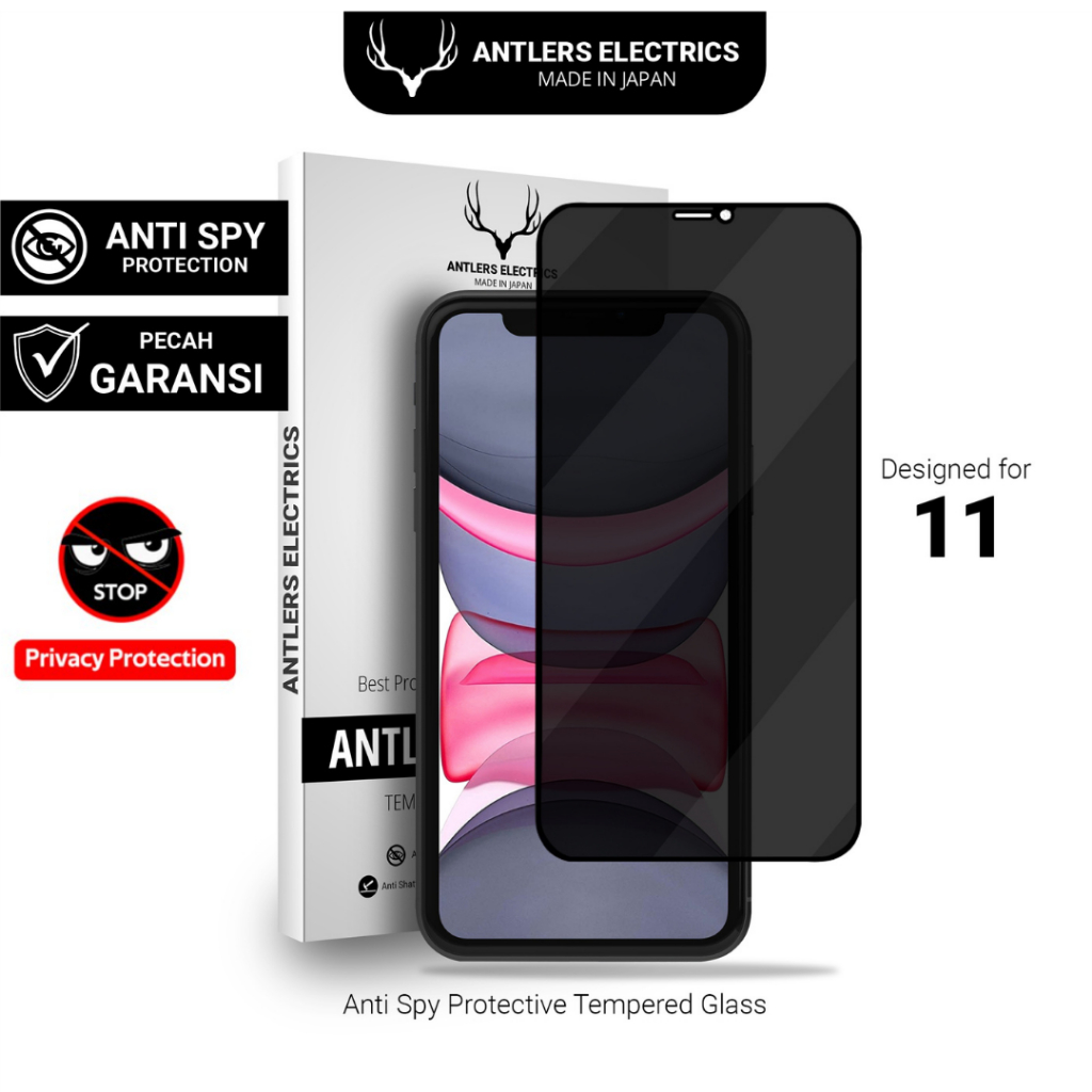 Jual Antlers Electrics Tempered Glass Gaming Anti Spy Privacy AntiGores Antispy Untuk Iphone 11 ...