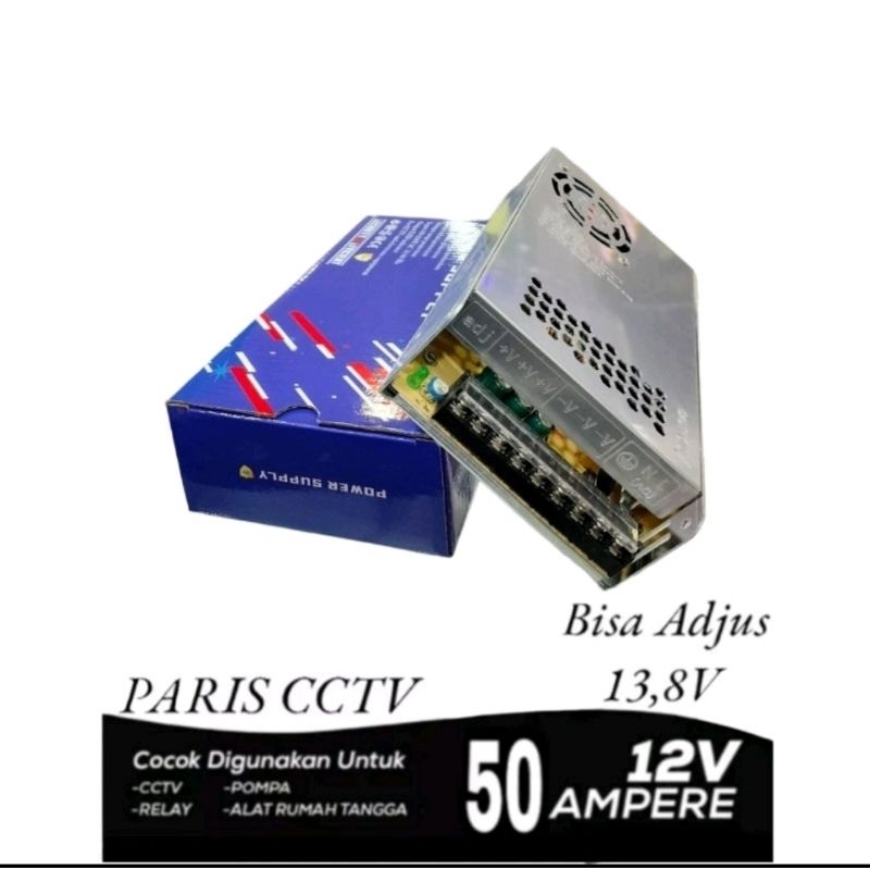 Jual Switching Power Supply PSU 12V 50A 12 Volt 50 Amper kipas | Shopee ...