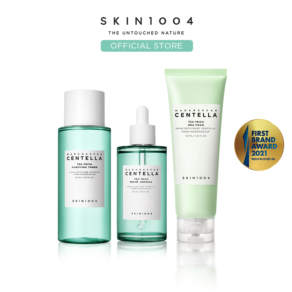 Jual SKIN1004 [Tea Trica Basic 3] Toner 210ml+ Ampoule 100ml+BHA Foam ...