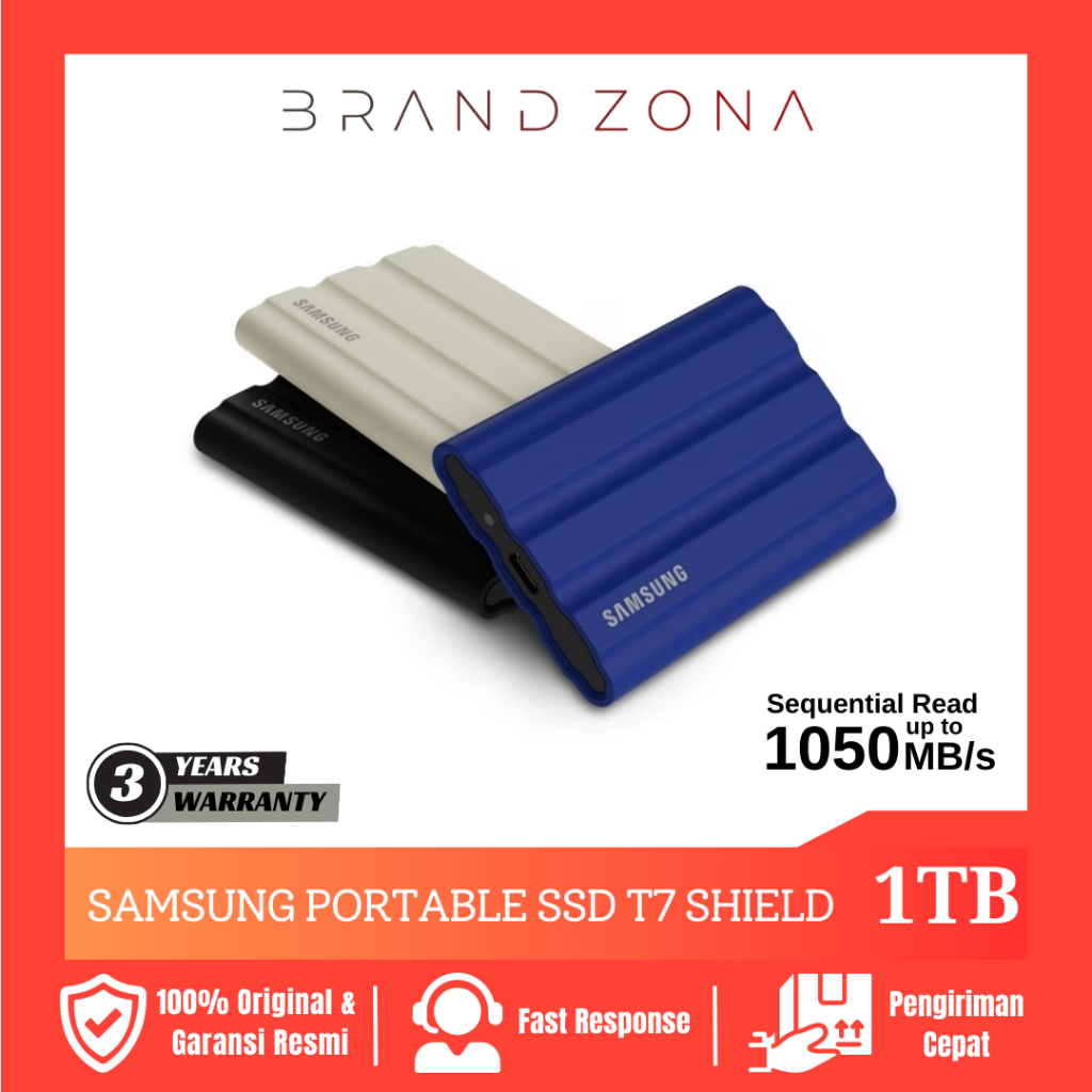 Jual SAMSUNG SSD T7 Shield 1TB Portable SSD 1 TB External Eksternal SSD ...