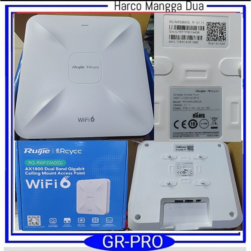 Jual ruijie rg-rap 2260(G) reyee wifi 6 access point dual band gigabit | Shopee Indonesia