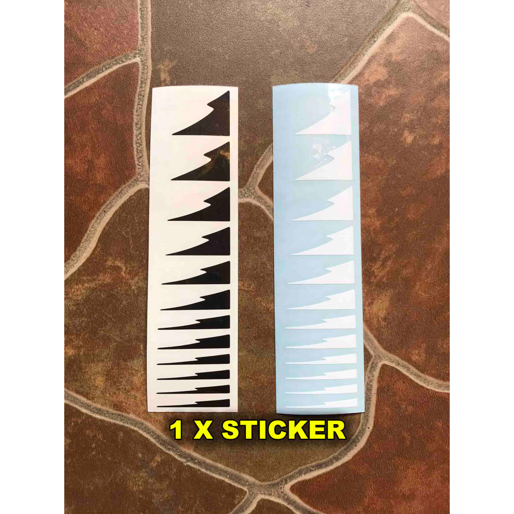 Jual Reverse Sharktooth Sticker Inlay Gitar & Bass Fretboard Elektrik ...