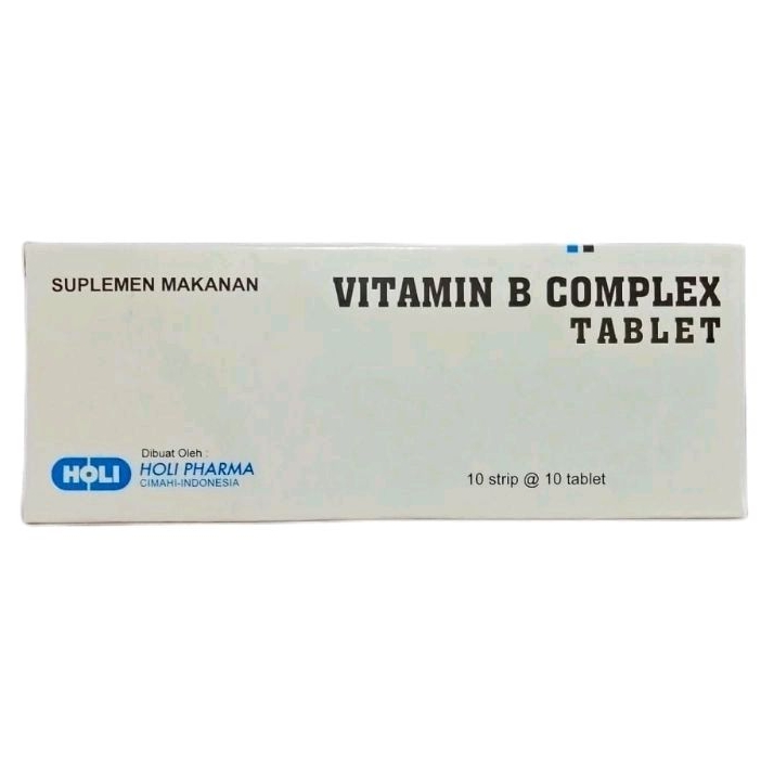 Jual VITAMIN B COMPLEX Tablet - HOLI PHARMA (100's /Dus) | Shopee Indonesia