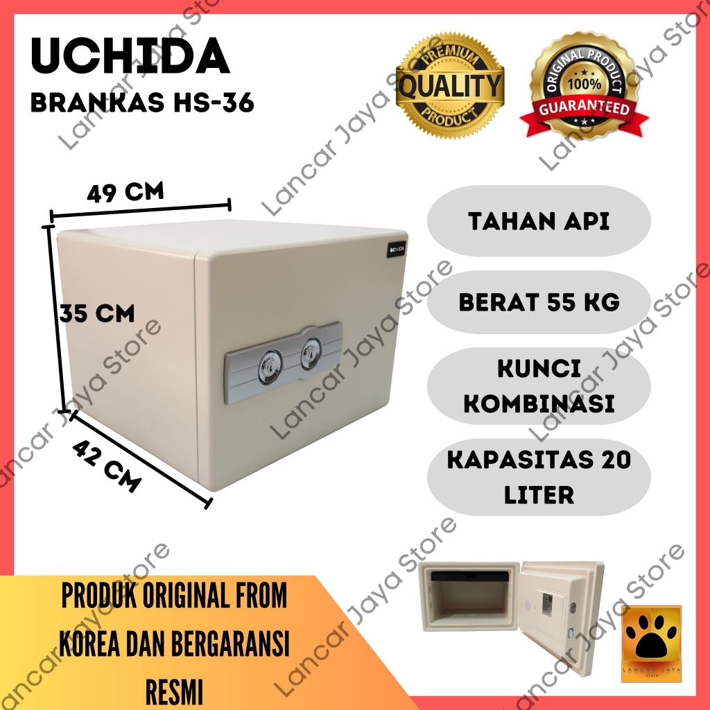 Jual Brankas Tahan Api Uchida HS36 Brankas UCHIDA HS 36 Garansi Resmi | Shopee Indonesia