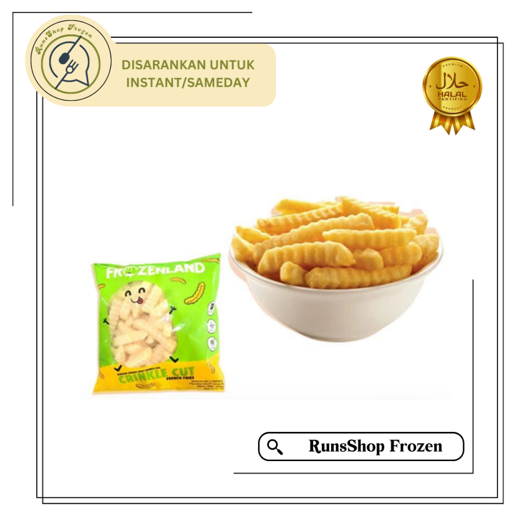 Jual HALAL Kentang Frozen 1kg / Frozenland Kentang Crinkle Cut 1kg ...