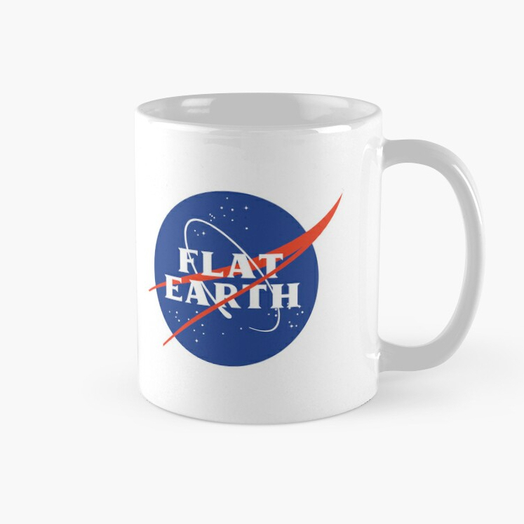 Jual Mug Keramik Flat Earth Nasa Logo Mashup | Shopee Indonesia