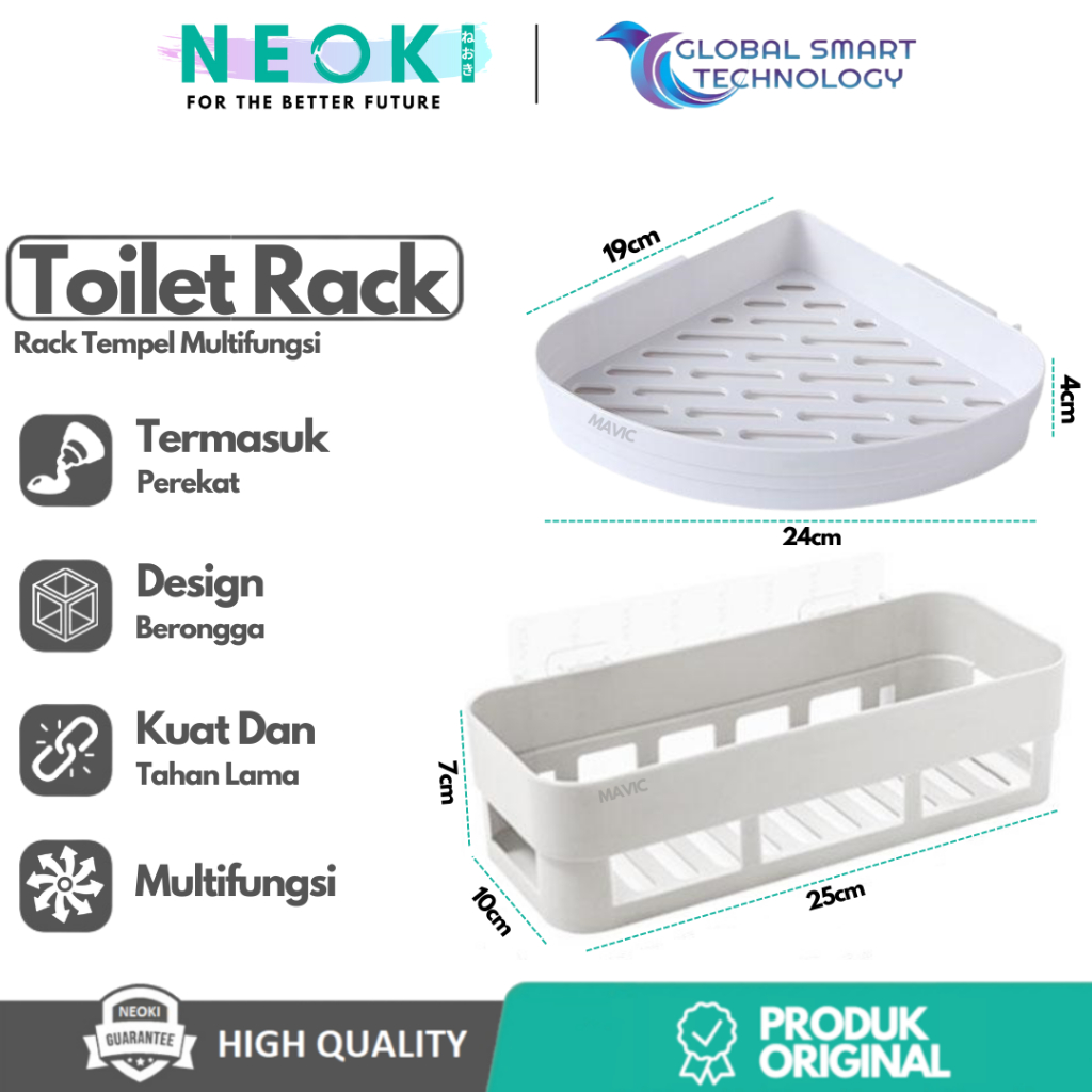 Jual NEOKI x BONBOX BSR04 BSR05 Rak Sudut Segitiga Kamar Mandi Rak ...