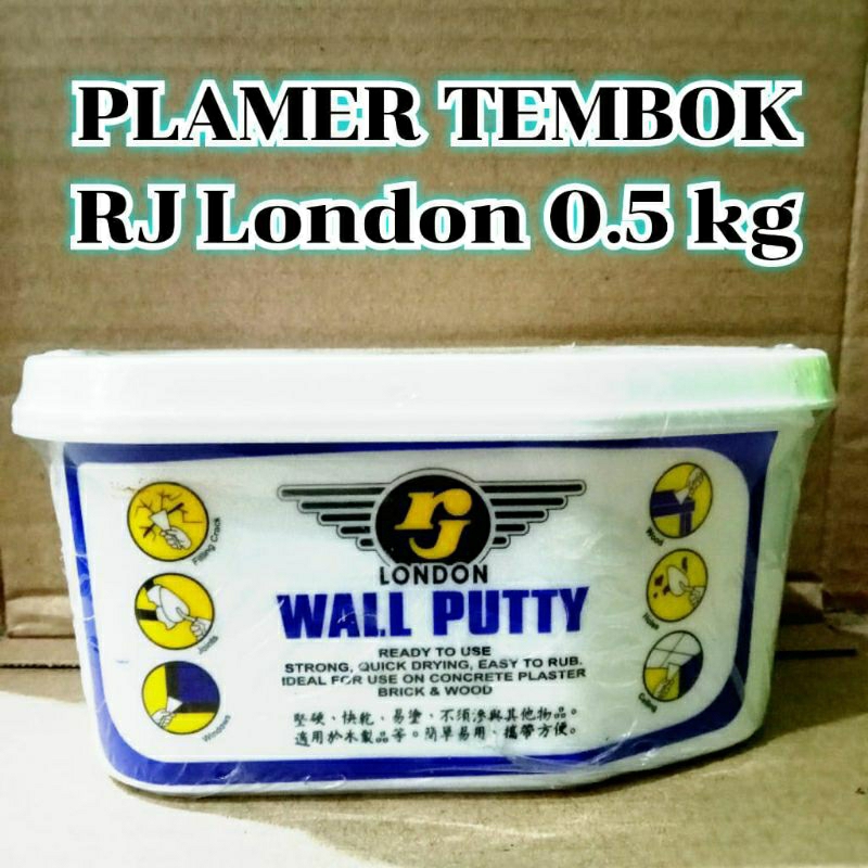 Jual Dempul Tembok / Plamer RJ London 0.5 kg Wall putty pelamer plamur ...