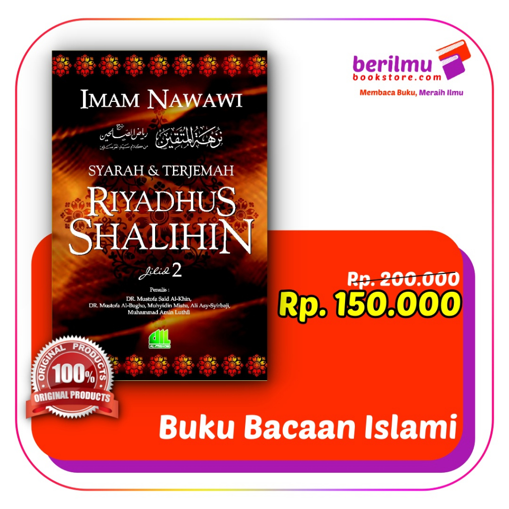 Jual Kitab Riyadhus Shalihin Jilid 2 | Kumpulan Kitab Hadits Nabi | Buku Bacaan Islami | 100% ...