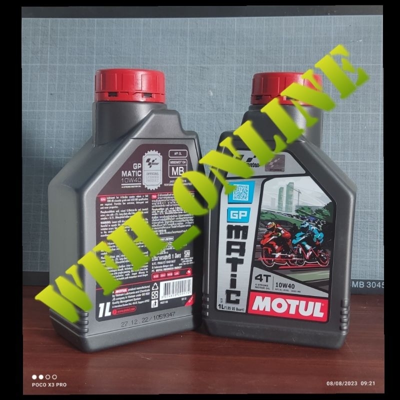 Jual Oli Motor MOTUL GP MATIC 4T 10W-40 1liter | Shopee Indonesia