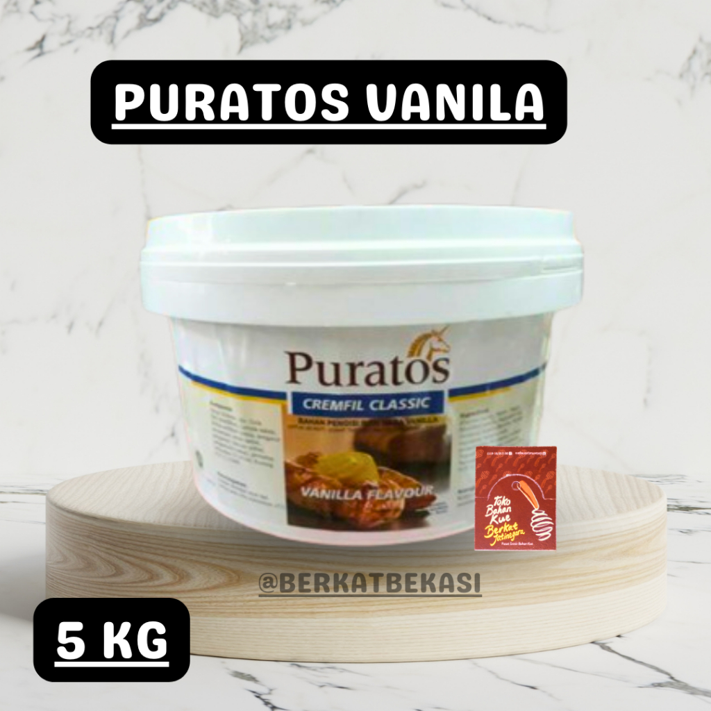 Jual SELAI VANILA PURATOS KEMASAN 5 KG/ CREMFIL CLASSIC VANILLA 5 KG | Shopee Indonesia