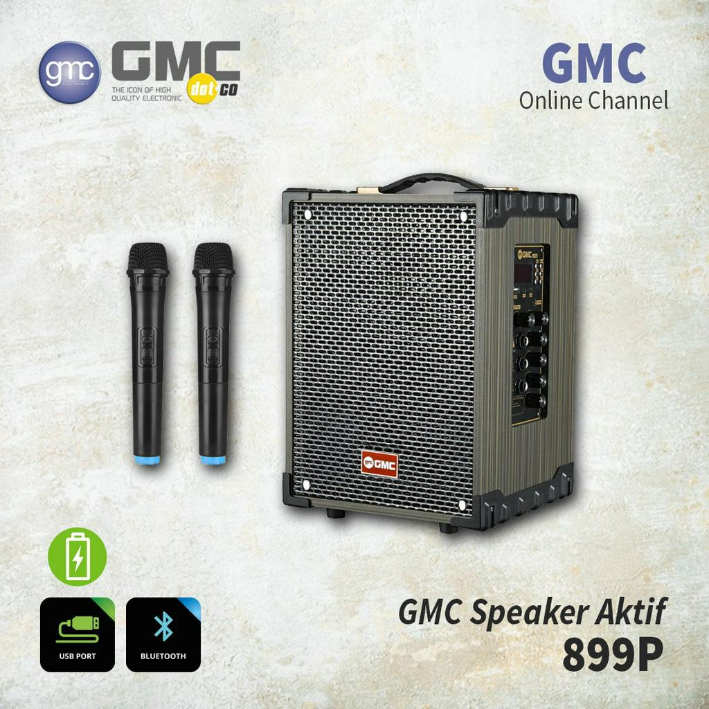 Jual Speaker GMC 899P Portable bluetooth free 2 mic wireless | Shopee ...