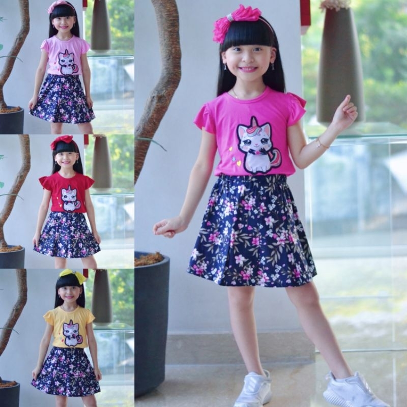 Jual GSK Kids Setelan Rok Anak Perempuan Kekinian Usia 3-7 Tahun ...