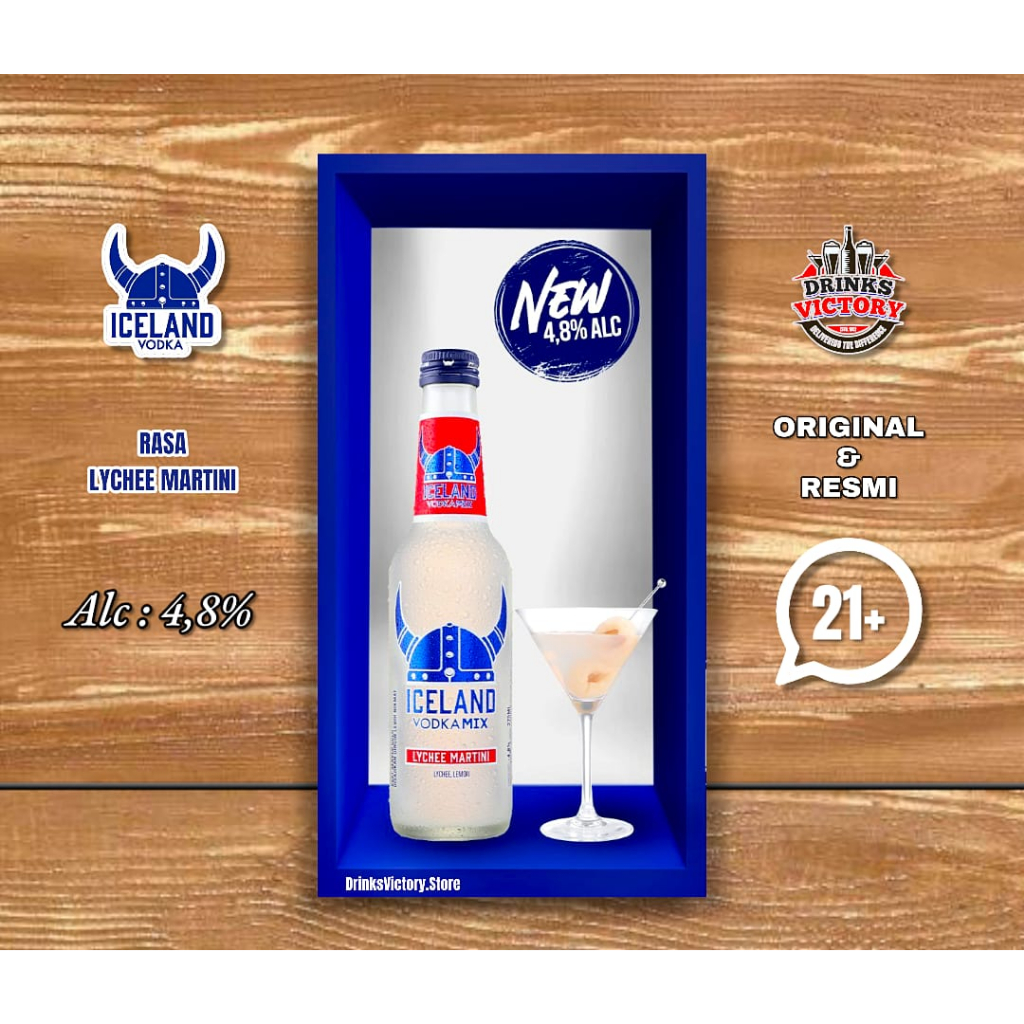 Jual Iceland Vodka Mix LYCHEE MARTINI Botol Kecil 275ml - ALC 4,8% ...