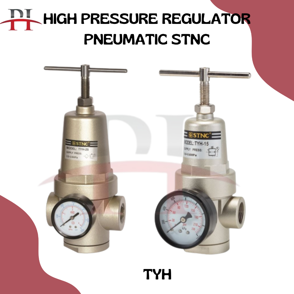 Jual High Pressure Regulator Pneumatic STNC TYH-10 drat 3/8 (36kg ...