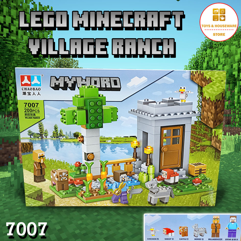 Jual Mainan Brick CHAOBAO / Minecraft Village Ranch 7007 | Shopee Indonesia