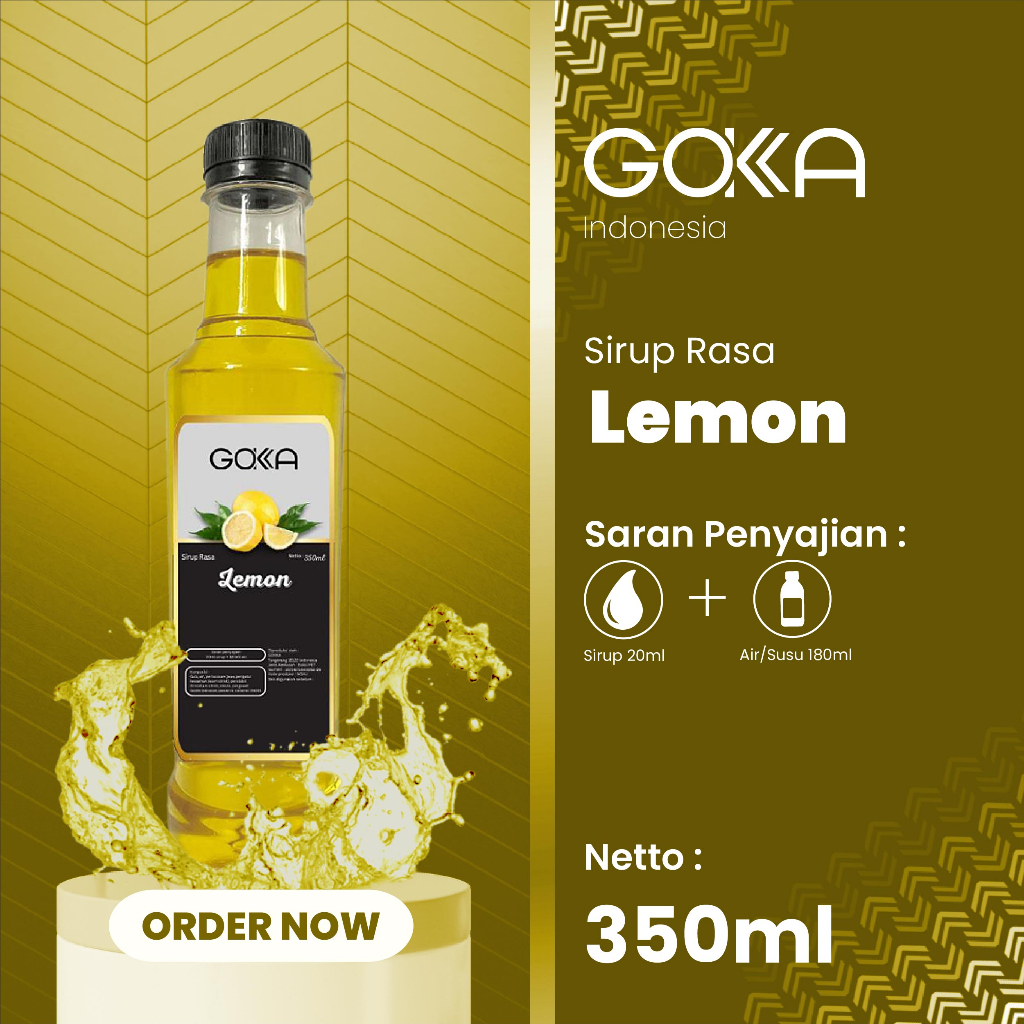 Jual Gokka Syrup / Sirup Gokka Minuman Segar Rasa Lemon 350ml | Shopee ...