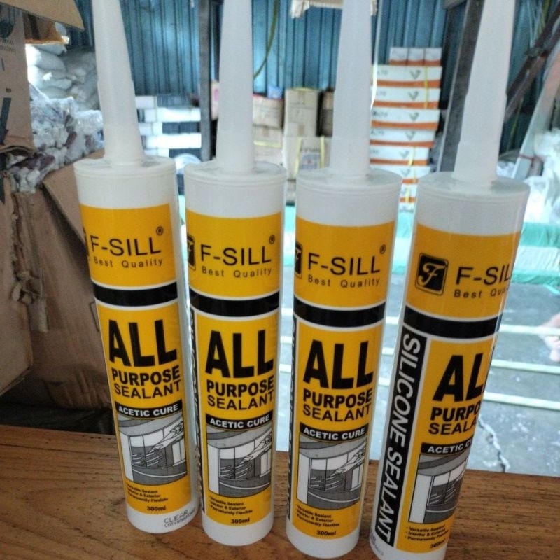 Jual LEM Silicone Sealent Kaca Acetic Silen Clear | Shopee Indonesia