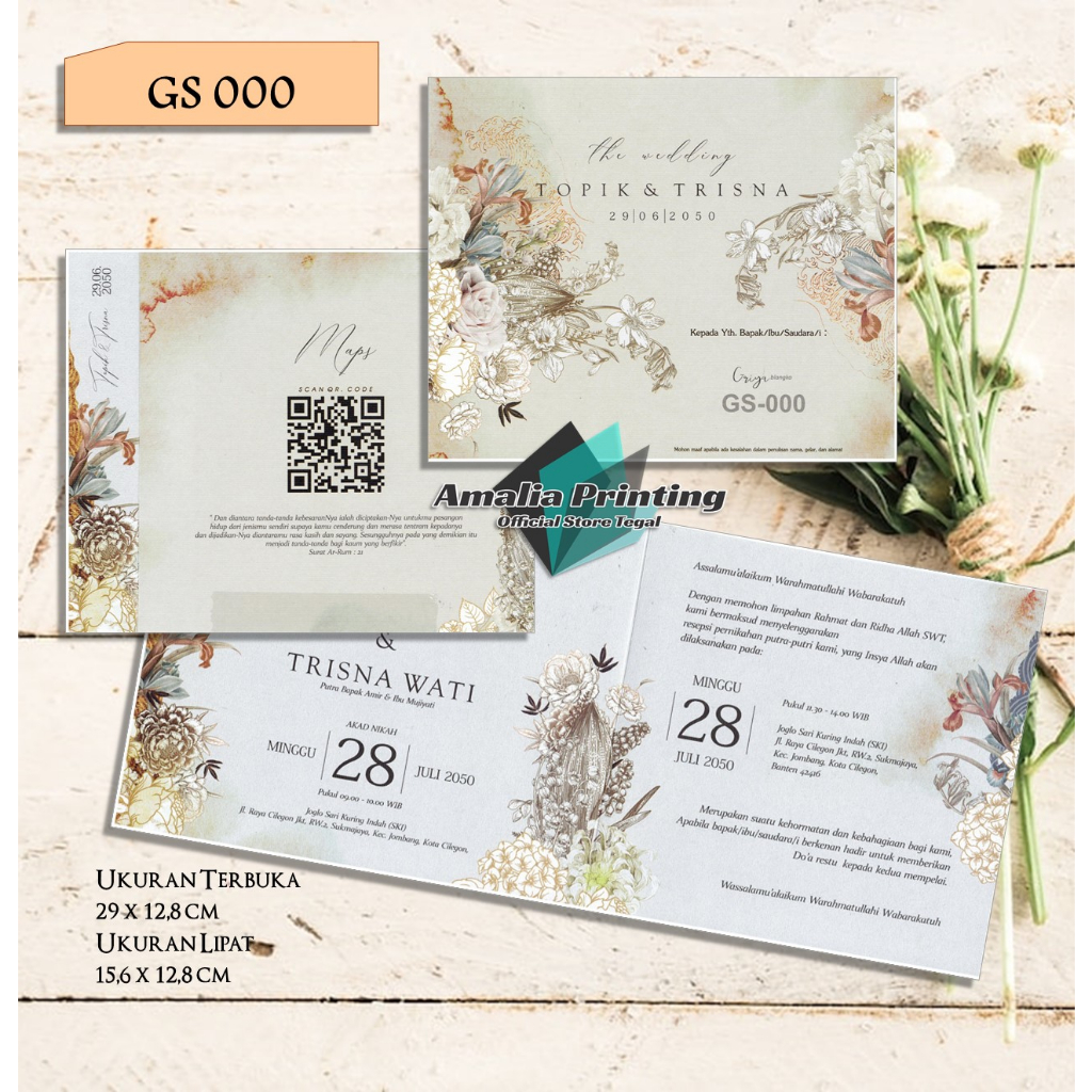 Jual Undangan Pernikahan Simple, Elegan, Murah, Unik, Aesthetic, Rustic ...
