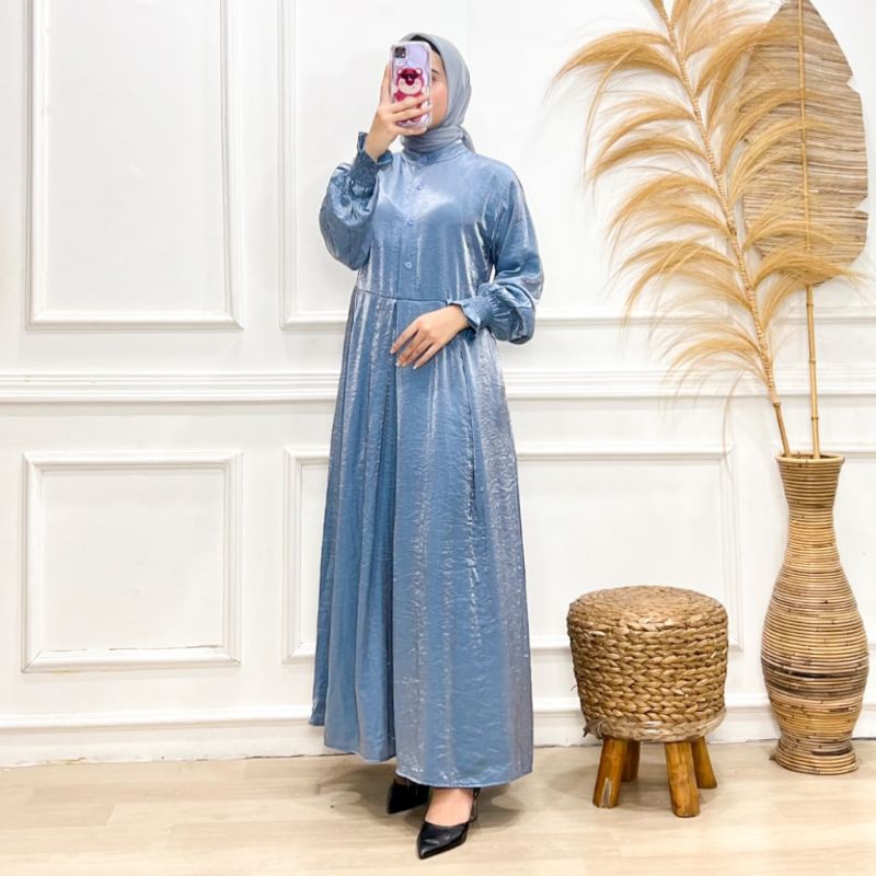 Jual GAMIS SHIMER WANITA TANGAN SMOKE | Shopee Indonesia