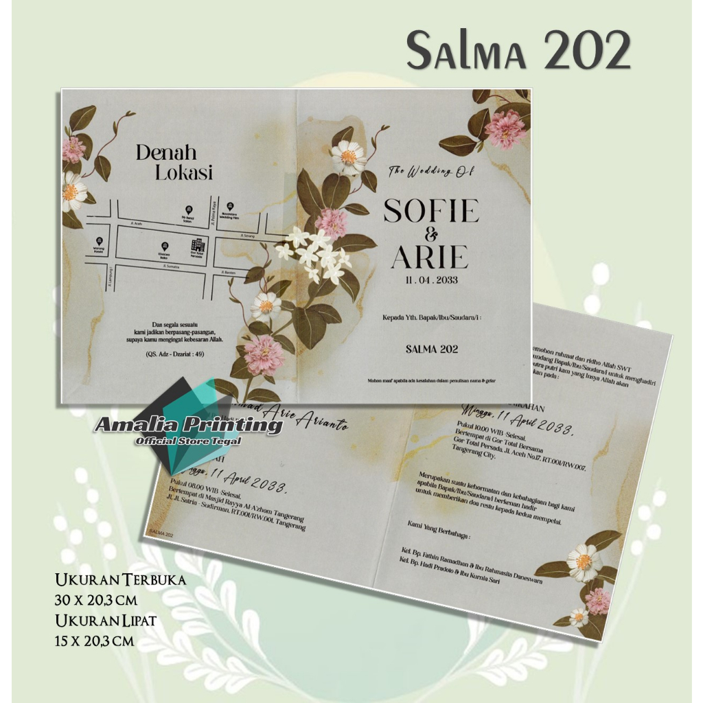 Jual Undangan Pernikahan Simple, Elegan, Murah, Unik, Aesthetic, Rustic ...