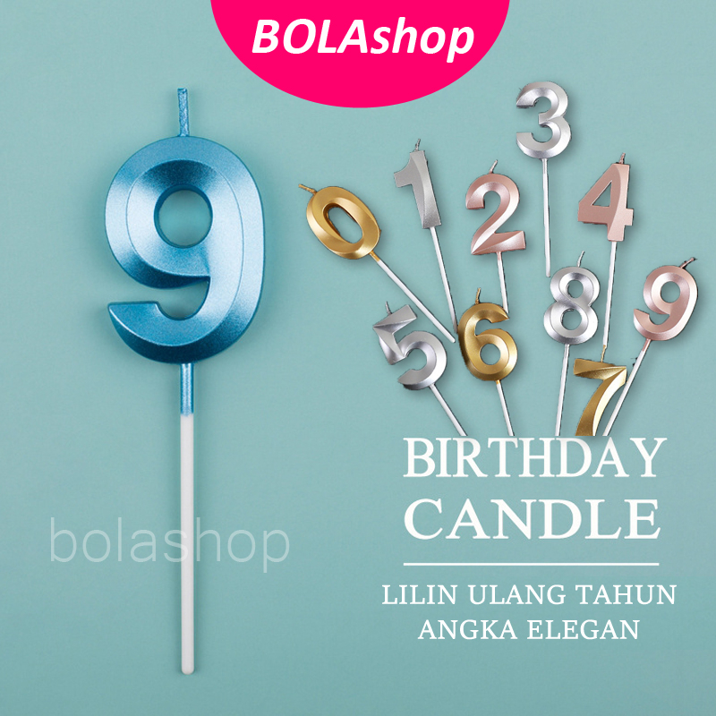 Jual Lilin Angka Ulang Tahun Elegan Warna Metalik Ukuran Besar ...