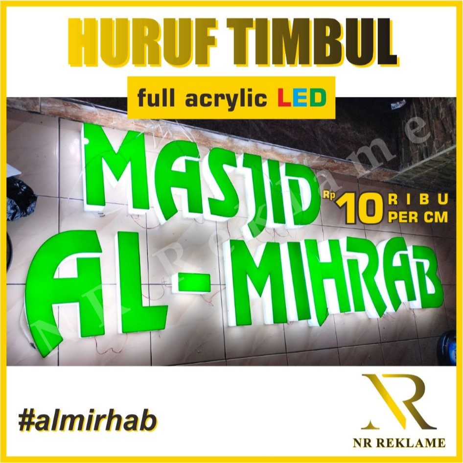 Jual Huruf Timbul Akrilik LED (3) | Shopee Indonesia