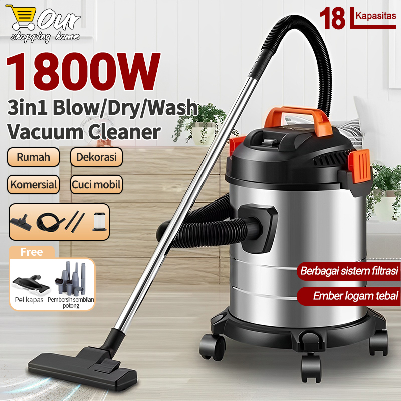 Jual 18 liter 3in1 Vakum Vacum cleaner / Debu Basah Kering Vacum ...