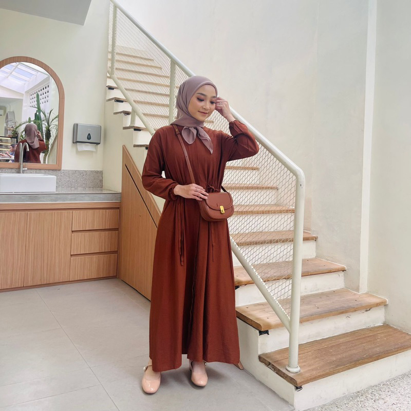 Jual Nadiraa Hijab Qirani Dress/MIDI DRESS MURAH ALLSIZE | Shopee Indonesia