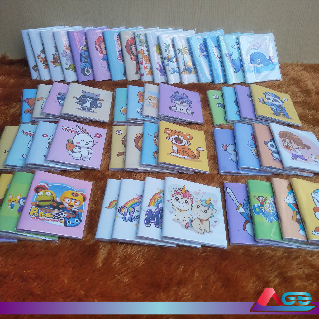 Jual Buku Tulis Kecil Lucu Karakter Kartun Hewan Buku Saku Mini ...