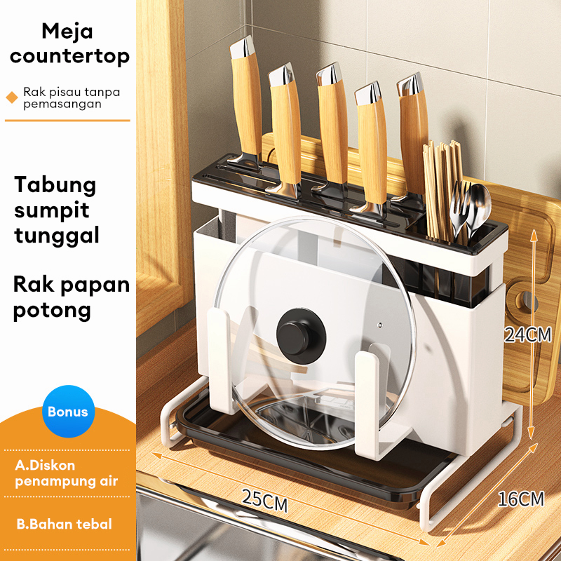 Jual Rak Pisau Dapur Rak Peralatan Makan Rak Pisau Rak talenan Rak ...