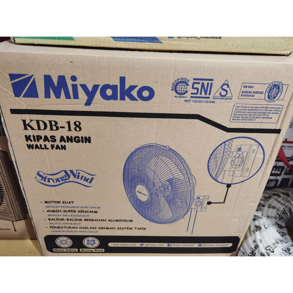 Jual MIYAKO Kipas Angin Dinding Besi Ukuran 18 Inch : Tipe = KDB-18 | Shopee Indonesia