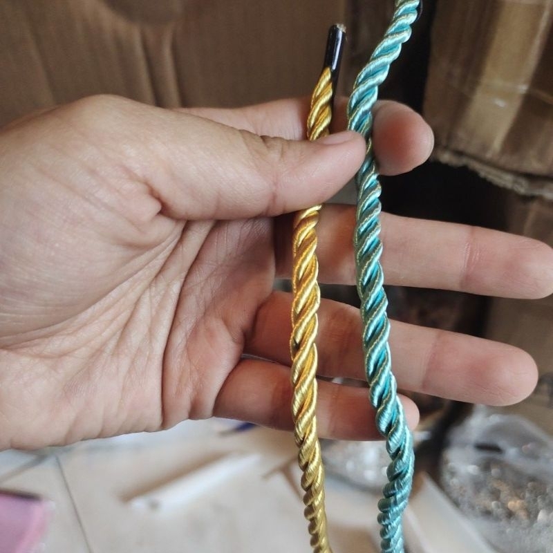 Jual 1pc Tali Kur 45cm clip end Tali Kur Hijau Tali Kur Gold Tali Kur ...
