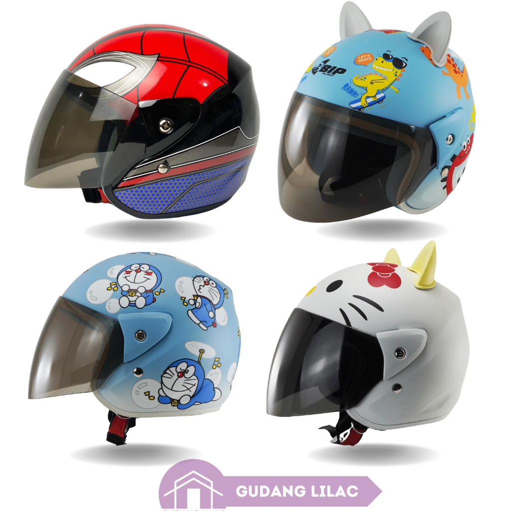 Jual Helm Anak Bagus Karakter Kartun Motif Lucu SNI Terbaru | Shopee ...