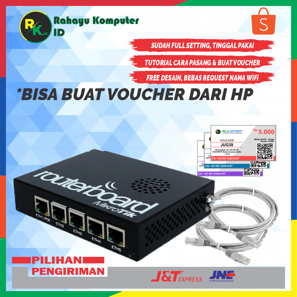 Jual Mikrotik Rb450gx4 Full Setting Billing Hotspot Sistem Voucher Siap