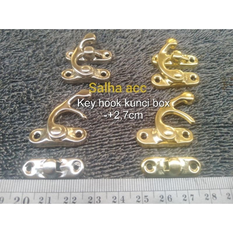 Jual kunci box plakat box kayu kotak perhiasan gold/silver 2, 7cm ...