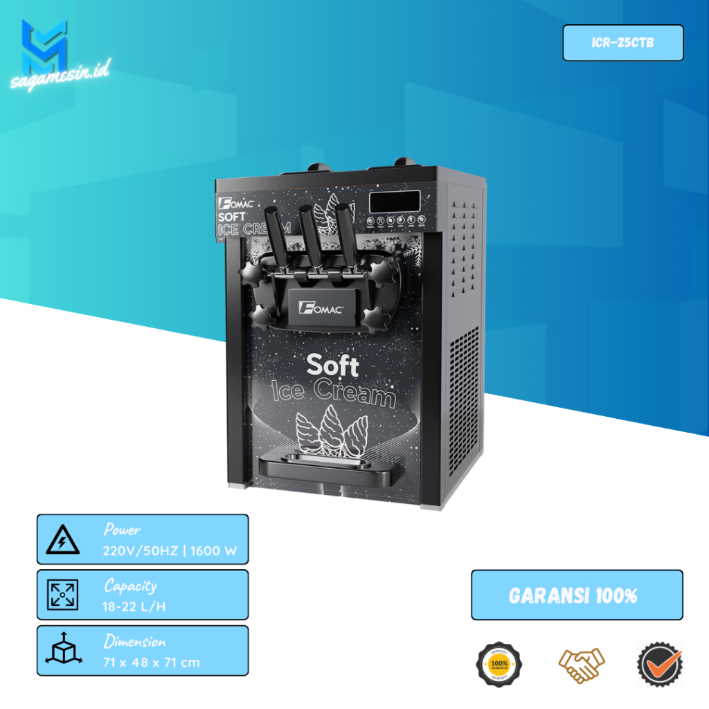 Jual Mesin Soft Ice Cream Machine Fomac ICR-25CTB / IC-25CTS Mesin Es ...