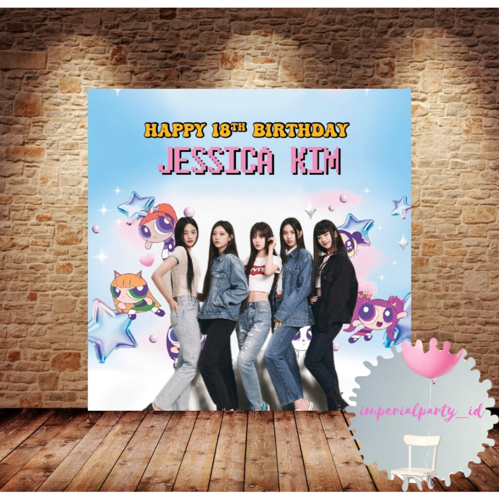 Jual Custom Backdrop Banner Spanduk Happy Birthday NewJeans Kpop ...
