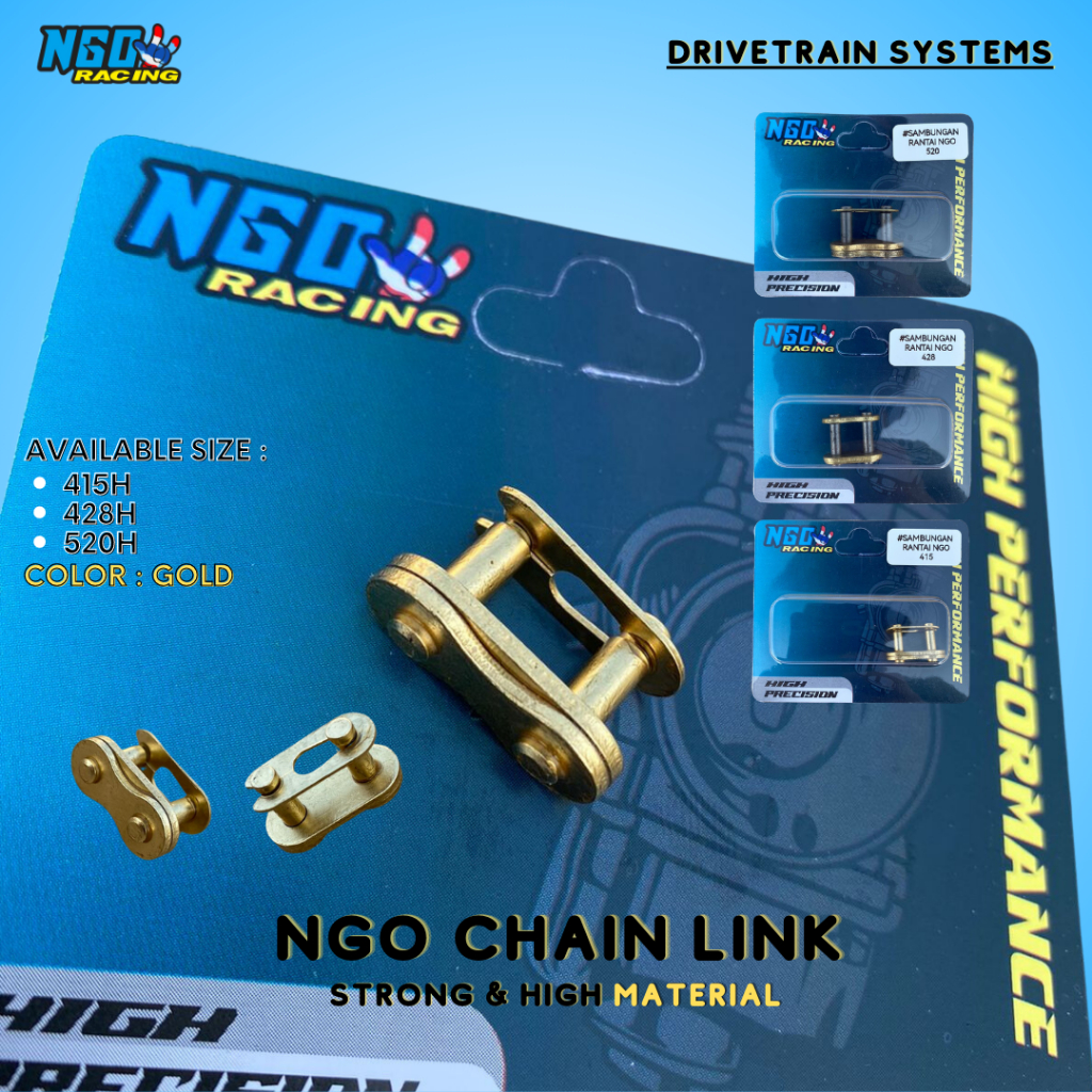 Jual Sambungan Rantai Rante 428 H 415 H 520 H Warna Gold Merk NGO ...