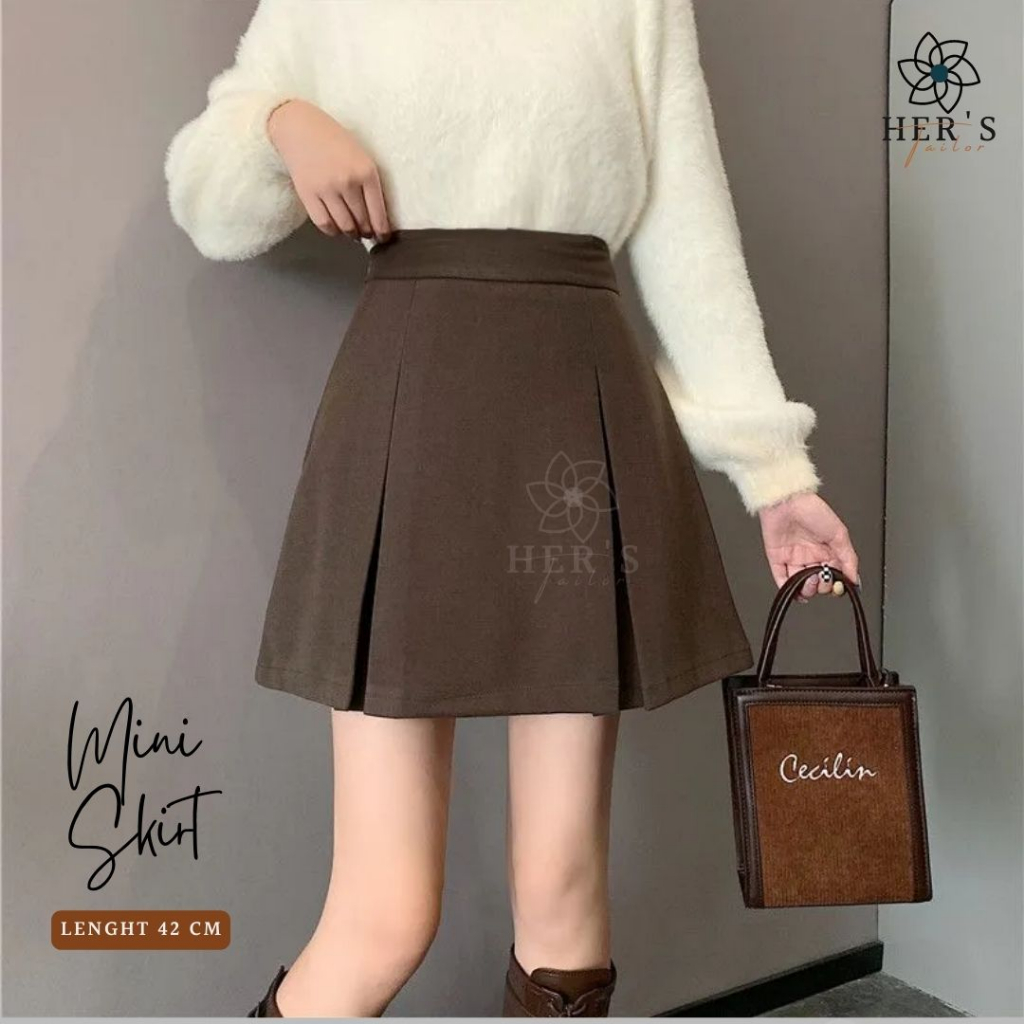 Jual Her's ID - Celine Mini Pleated Skirt - Mini Skirt - Rik Mini - Rok ...